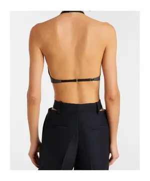 JIL SANDER Halterneck Virgin Wool Crop Top