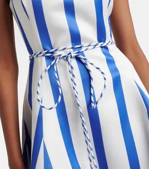 LEO Serafina Striped Satin Maxi Dress