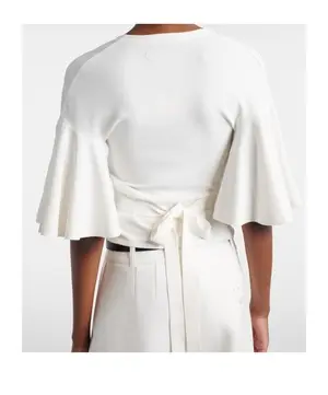 Jacquemus Paysan Knitted Jersey Wrap Top
