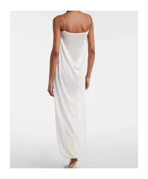 Jacquemus Plumetis Polka-dot Jersey Slip Dress