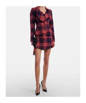 VIVIENNE WESTWOOD Tartan Blazer - Brown