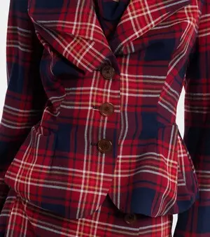 VIVIENNE WESTWOOD Tartan Blazer - Brown