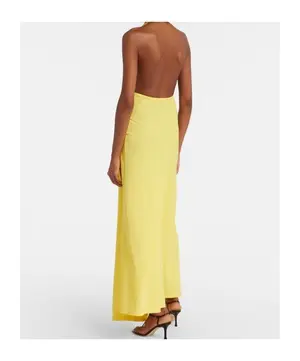 Christopher Esber Embellished Ruched Jersey Maxi Dress