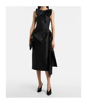 SHUSHU/TONG Sleeveless Bow Detail Midi Dress