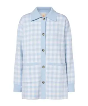 Jardin Des Orangers Gingham Wool And Cashmere Cardigan