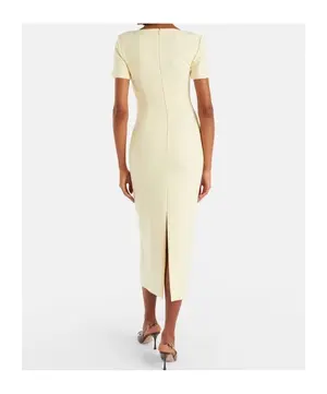 Roland Mouret Draped Crepe Midi Dress