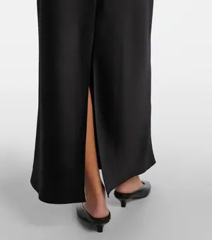 Vince Draped Satin Midi Dress