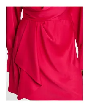 Simkhai Talit Draped Satin Wrap Dress