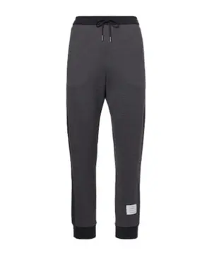 Thom Browne 4-bar Cotton Jersey Sweatpants - Black