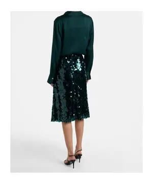 Vince Sequined Midi Skirt