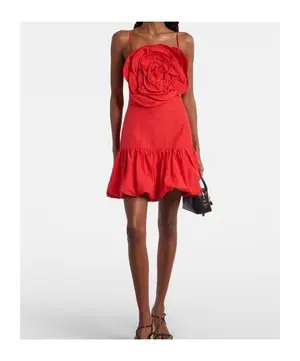 Farm Rio Floral Appliqué Dress
