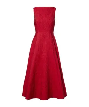 ROKSANDA Tera Cloqué Midi Dress - Red