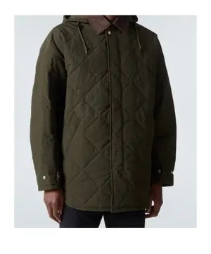 Comme Des Garçons Corduroy-trimmed Quilted Hooded Jacket