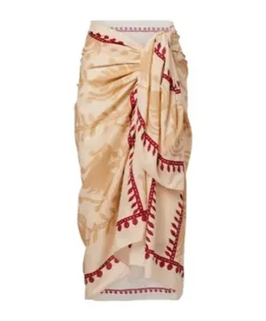 Johanna Ortiz Prismatic Flow Cotton Beach Cover-up - Nude