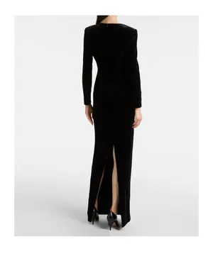 Roland Mouret Embellished Velvet Gown