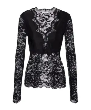 Rabanne Lace Top - Black