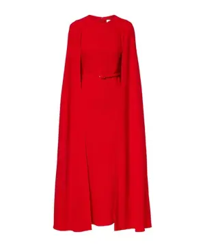 Roland Mouret Caped Cady Gown - Red