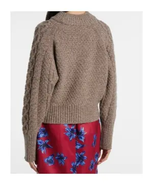 EMILIA WICKSTEAD Emory Cable-knit Wool Sweater