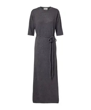 LISA YANG Tilde Belted Cashmere Maxi Dress - Gray