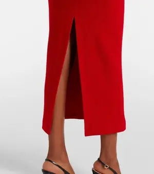 Roland Mouret Belted Wool Midi Dress