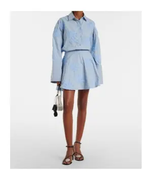 ROTATE BY BIRGER CHRISTENSEN Embroidered Cotton Miniskirt