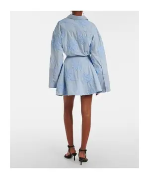 ROTATE BY BIRGER CHRISTENSEN Embroidered Cotton Miniskirt