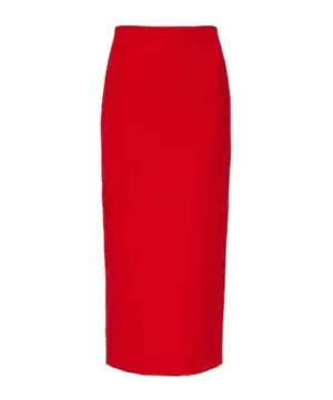 Roland Mouret Crepe Pencil Skirt - Red
