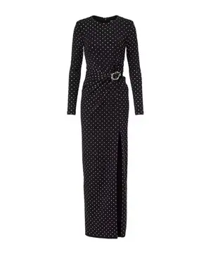 Roland Mouret Embellished Gathered Jersey Gown - Black