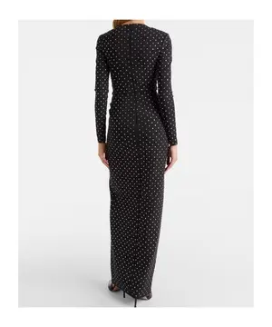 Roland Mouret Embellished Gathered Jersey Gown