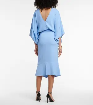 Roland Mouret V-neck Ruffle Dress