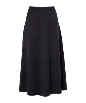 Jardin Des Orangers Wool And Cashmere Midi Skirt - Grey