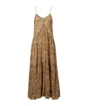 Isabel Marant Étoile Floral Cotton Maxi Dress - Brown