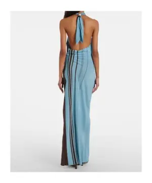 SIR. Rioja Striped Silk Crêpe Maxi Dress