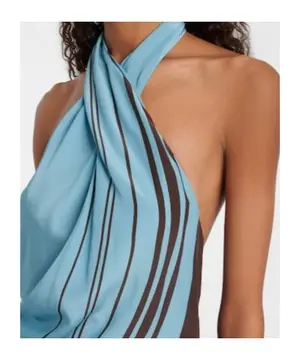 SIR. Rioja Striped Silk Crêpe Maxi Dress