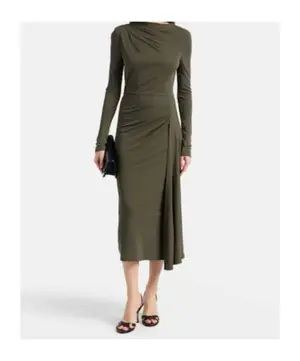 Erdem Draped Jersey Midi Dress