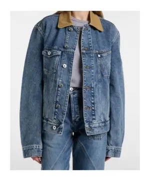 J.W.ANDERSON Corduroy-trimmed Denim Jacket