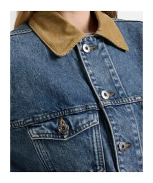 J.W.ANDERSON Corduroy-trimmed Denim Jacket
