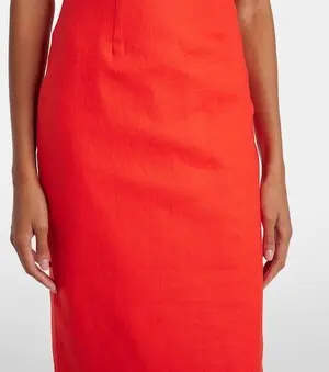 SIR. Strapless Linen Maxi Dress