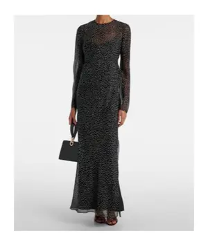 SIR. Polka-dot Silk Maxi Dress