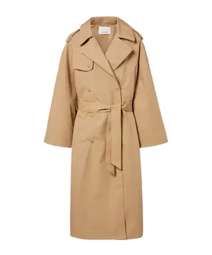 THE FRANKIE SHOP Riva Oversized Cotton Trench Coat