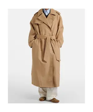 THE FRANKIE SHOP Riva Oversized Cotton Trench Coat