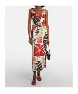 SIR. Julietta Floral Linen Midi Dress