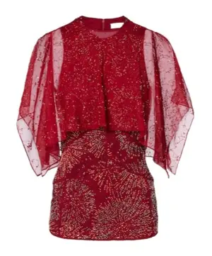Rabanne Embellished Top - Red