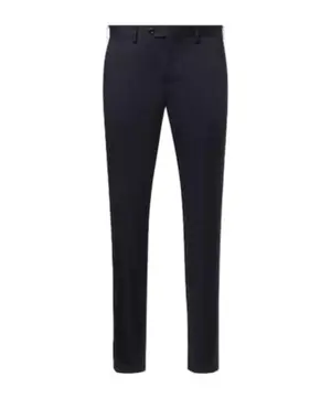 LARDINI Mid-rise Cotton Slim Pants - Black