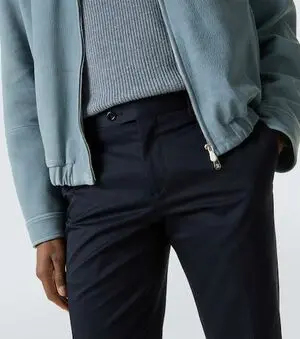 LARDINI Mid-rise Cotton Slim Pants