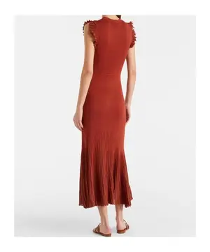 Ulla Johnson Noelle Knitted Lamé Midi Dress