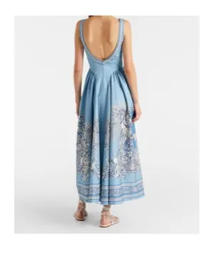 ALEMAIS Villa Romantica Cotton Midi Dress