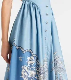 ALEMAIS Villa Romantica Cotton Midi Dress