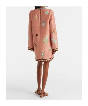 ALEMAIS X Lrnce Laurence Linen And Silk Minidress