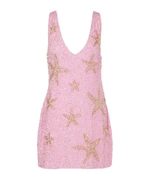 Rixo Sequin Mini Dress - Pink